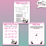 Panda Baby Shower Games Printable Set For Baby Girls - May Prints