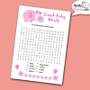 Pink Elephant Baby Shower Games - 10 Printable Games In A5, A4 & US